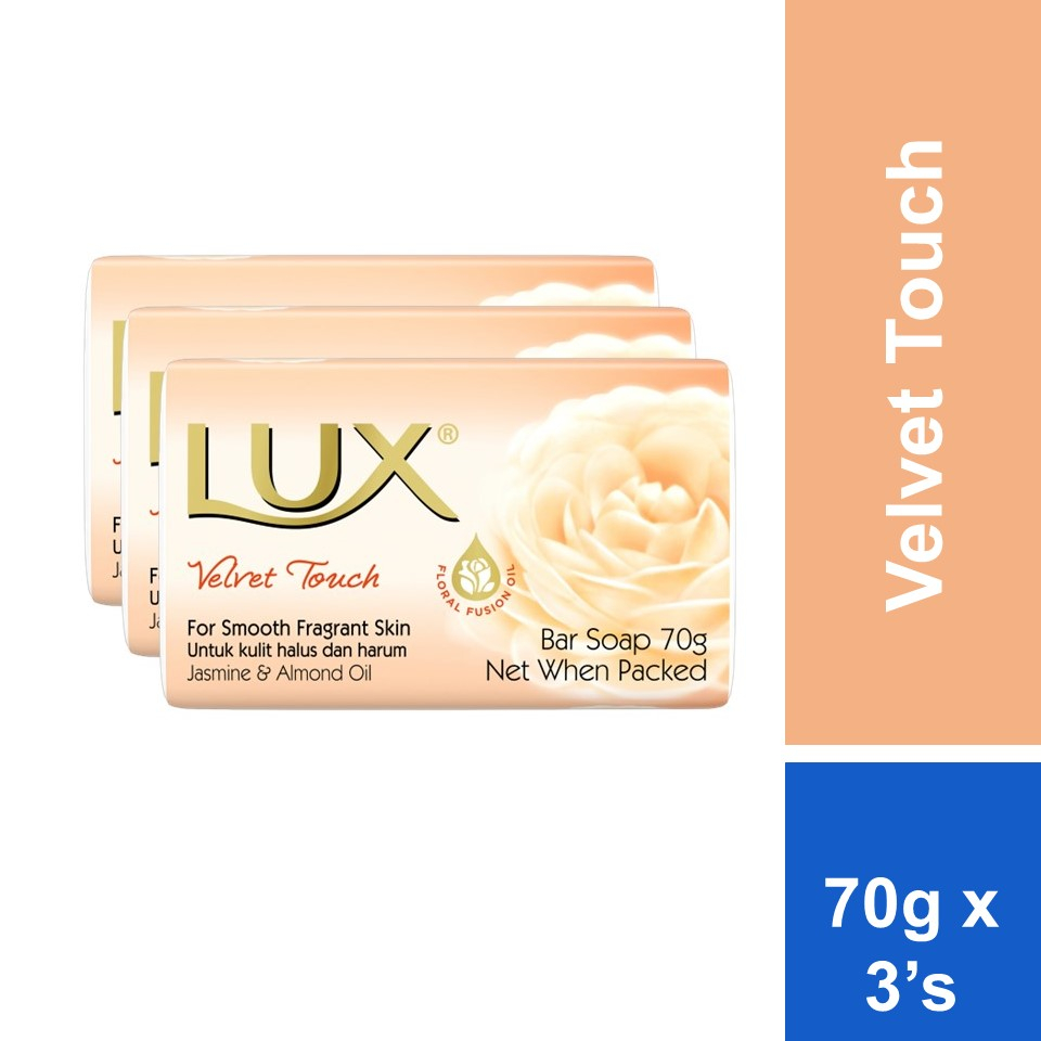 Lux Velvet Touch Beauty Bar Soap 70gx3s | Shopee Malaysia