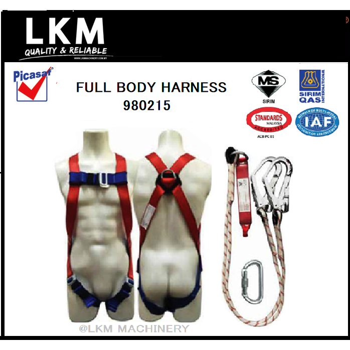 PICASAF 980215 FULL BODY HEAVY DUTY SAFETY HARNESS SET [SIRIM] | Shopee Malaysia