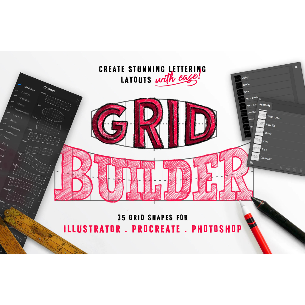[P335] Grid Builder Layout Composer for Procreate by Ian Barnard | Procreate Brushes | Procreate ...