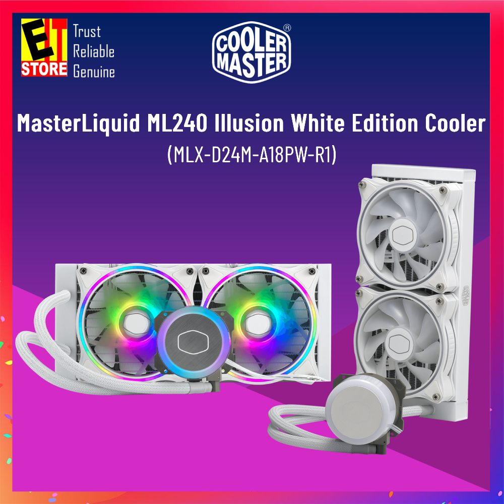 COOLER MASTER MASTERLIQUID ML240 ILLUSION WHITE EDITION COOLER (MLX ...
