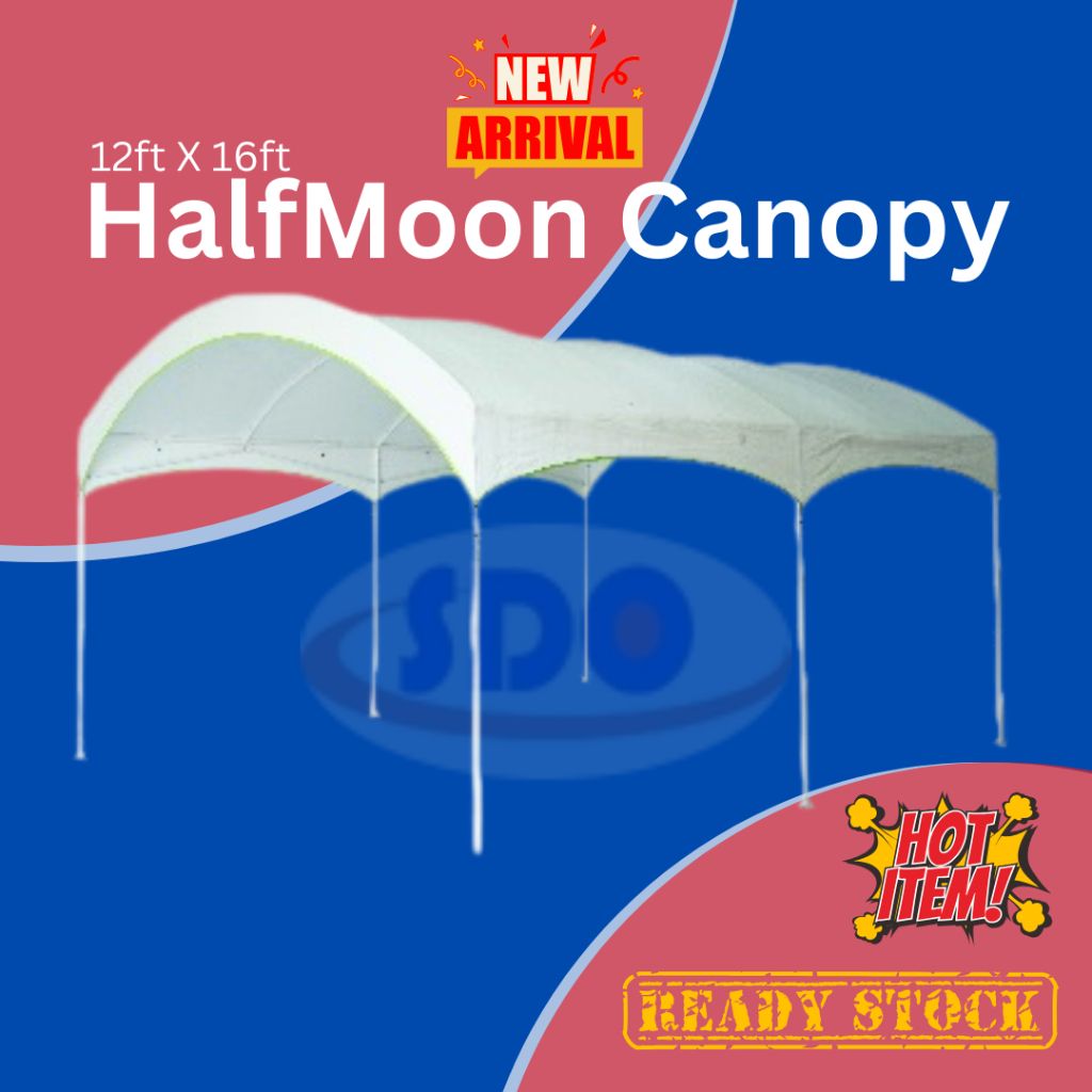 [SDO] 12ft x 16ft Half Moon Canopy Parking Canopy Party Canopy Car Wash Canopy | Shopee Malaysia