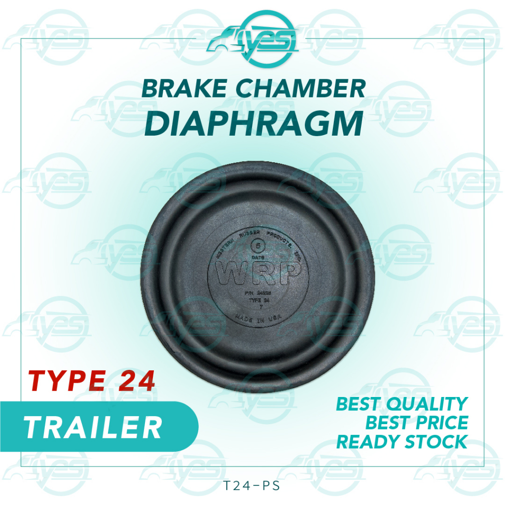 TRAILER TYPE 24 BRAKE CHAMBER DIAPHRAGM PUMP SEAL TRUCK LORRY 7" T24 ...