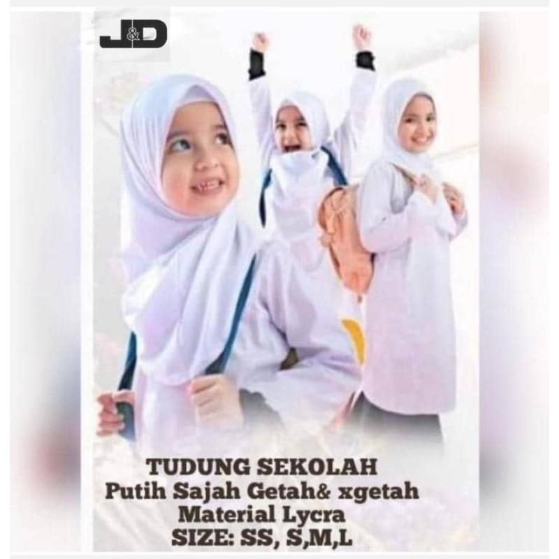 📚TUDONG SEKOLAH LYCRA Kanak-Kanak PUTIH Dan HITAM💝 | Shopee Malaysia