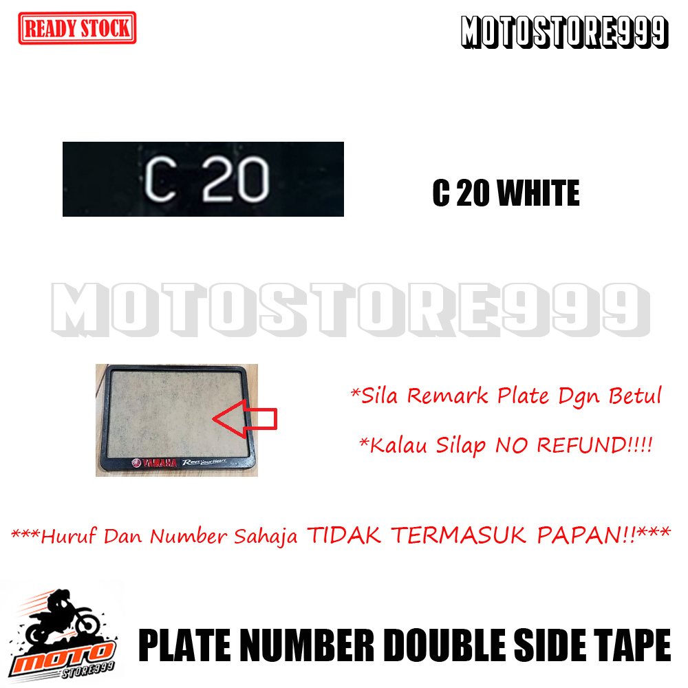 NOMBOR PLATE MOTOSIKAL DOUBLE SIDED TAPE READY STOCK | Shopee Malaysia