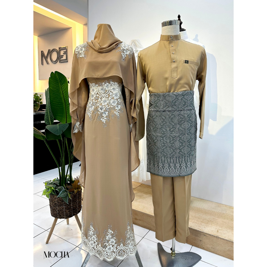 7 𝐈𝐓𝐄𝐌 - 𝟏 𝐇𝐀𝐑𝐆𝐀 Bridal Set DRESS ASTIANA In MOCHA | Nikah Kahwin ...