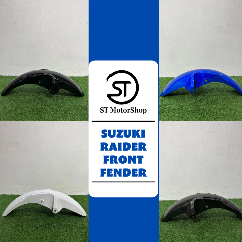 [READY STOCK] RAPIDO SUZUKI RAIDER R150FI FRONT FENDER (BLACK/WHITE ...