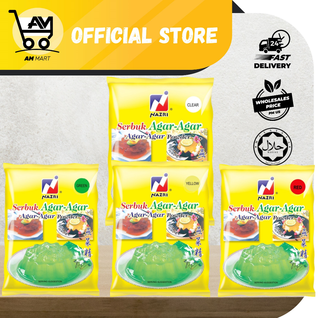 🌙RAYA SALE NAZRI Serbuk Agar Agar Pelbagai Perisa [1KOTAK 12pcs] #120g ...