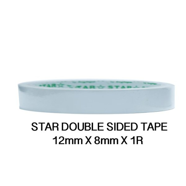 STAR DOUBLE SIDED TAPE 12MM/18MM/24MM X 8MM PER ROLL | Shopee Malaysia