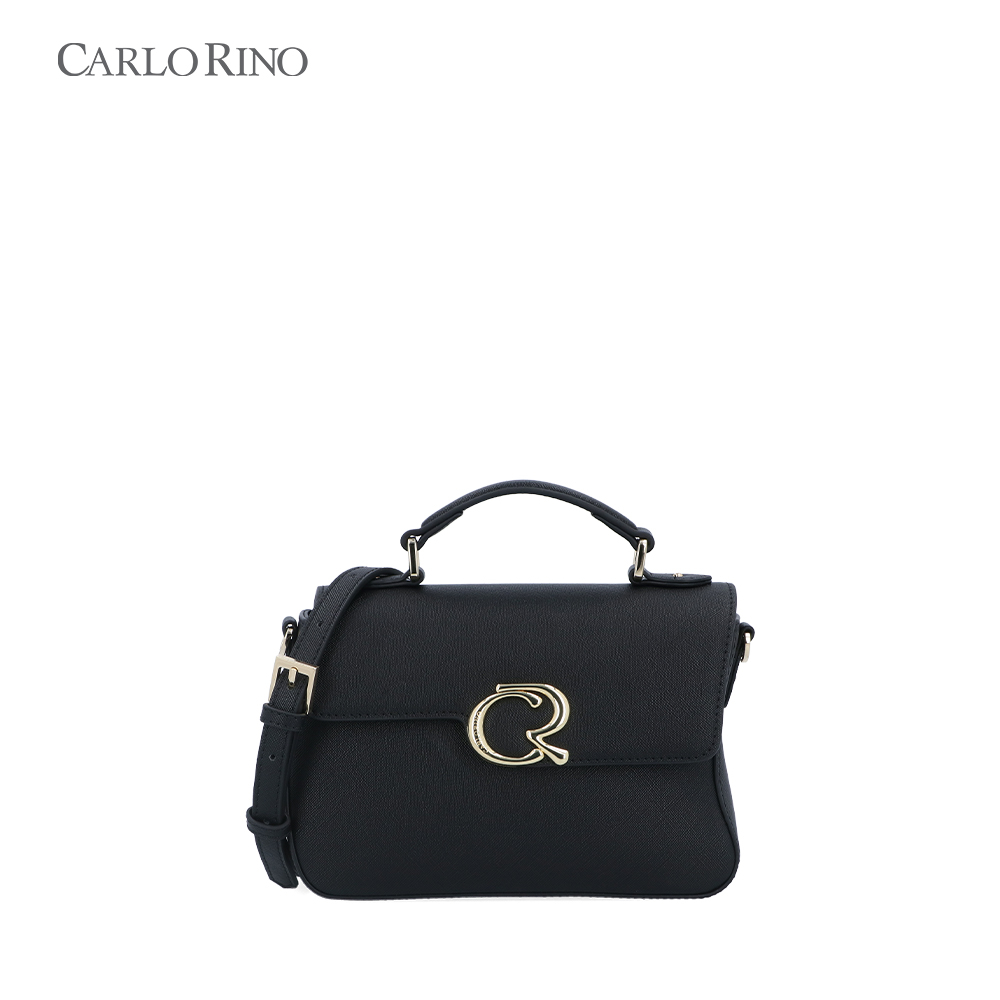 Carlo Rino Black Curva Top Handle Medium Crossbody | Shopee Malaysia