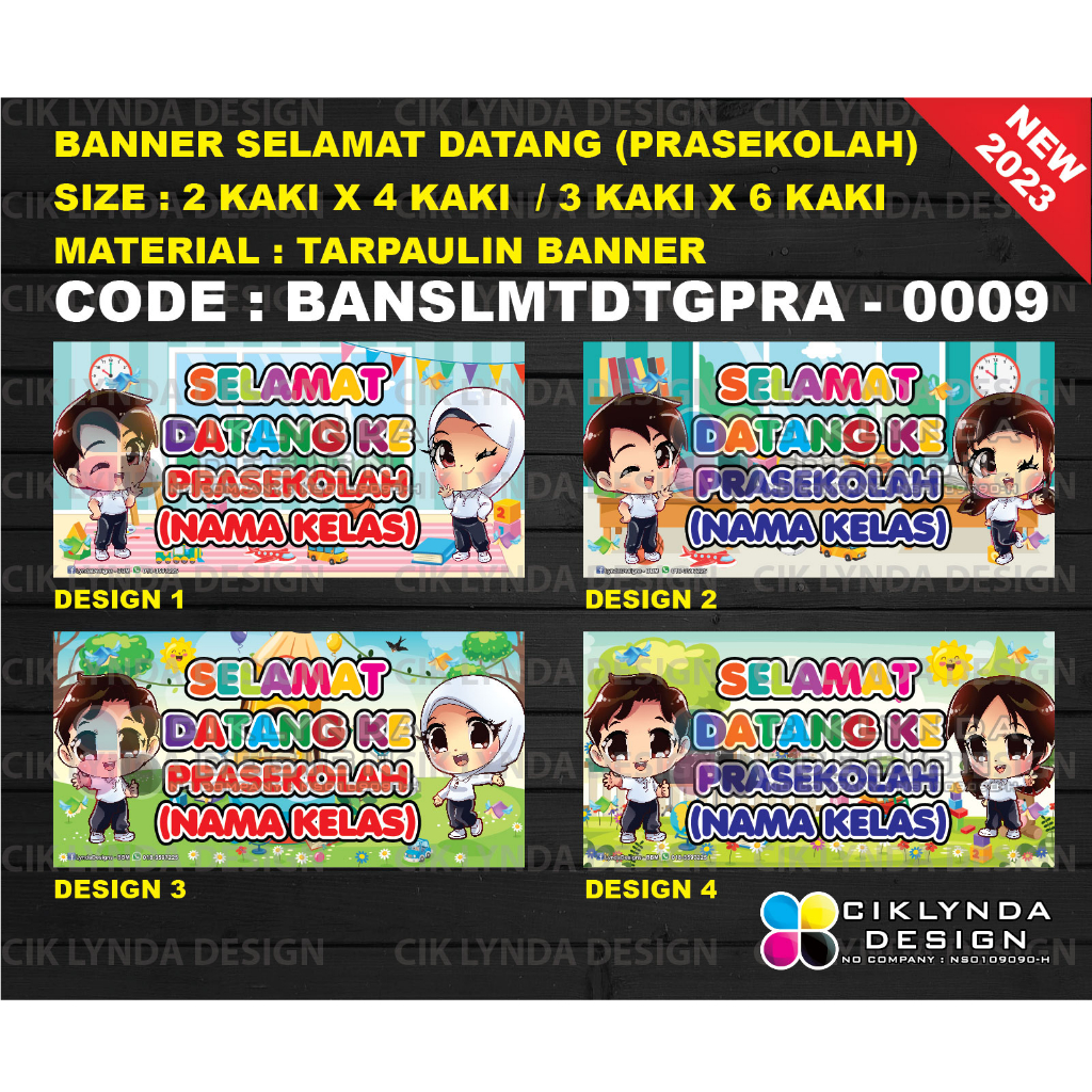 PRE-ORDER - BANNER + EYELET & TALI - 2 KAKI X 4 KAKI - SELAMAT DATANG ...