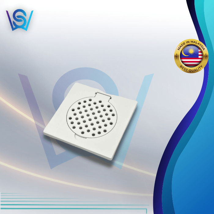 PVC FLOOR WATER GRATING 6'' X 6'' Waste Drain for Home Kitchen Bathroom ...