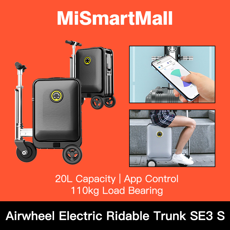 Airwheel SE3S Ride Boarding Luggage 26L Electric Smart Luggage Scooter ...