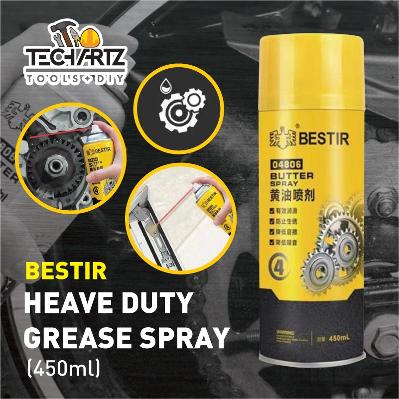 BESTIR 04806 450ML Heavy Duty Grease Spray | Butter Spray | Anti Rust ...