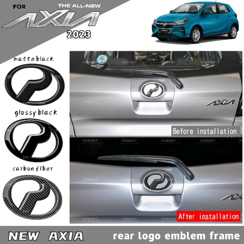 perodua axia 2023 new car logo emblem frame cover garnish accessories ...