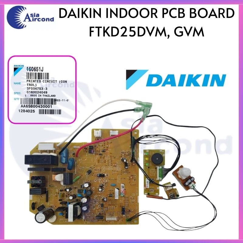 DAIKIN INDOOR PCB BOARD【FTKD25DVM , GVM 】( 160651J ) | Shopee Malaysia