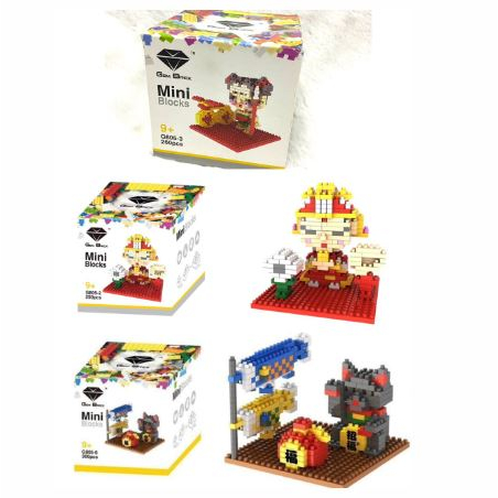 GEM BRICK NANO BLOCKS G805-3,-4,-6 NAZHA/ YUELAO/ FORTUNE CAT | Shopee ...