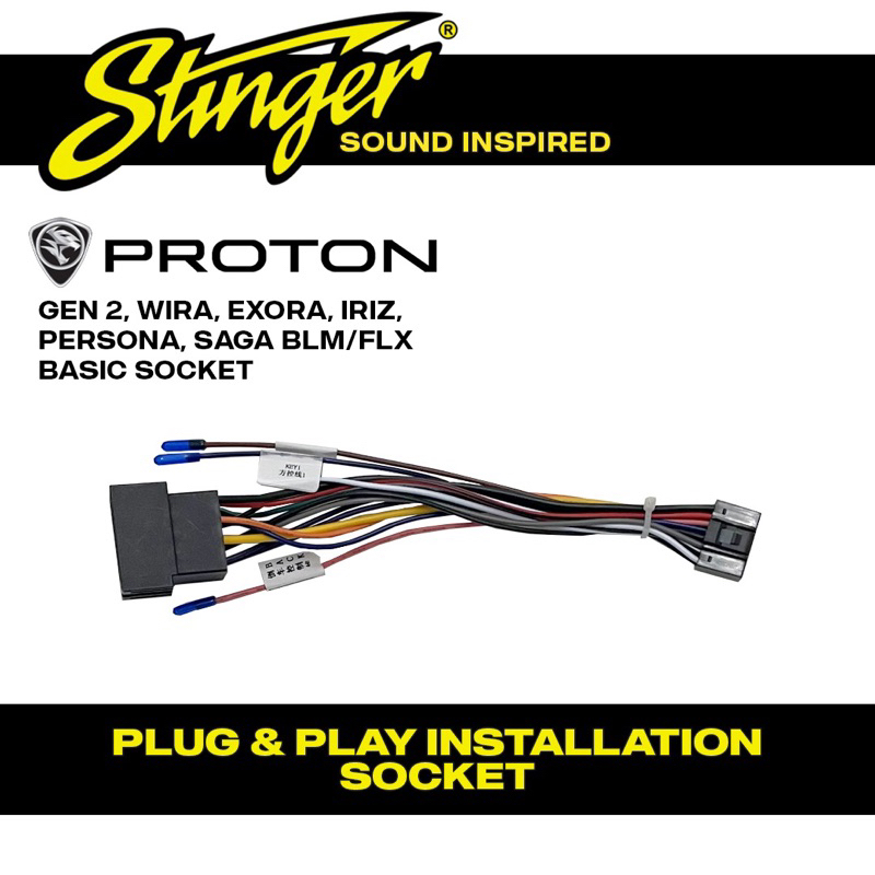 Car Stereo Power Harness Socket Proton For Android Player 9"/10 ...