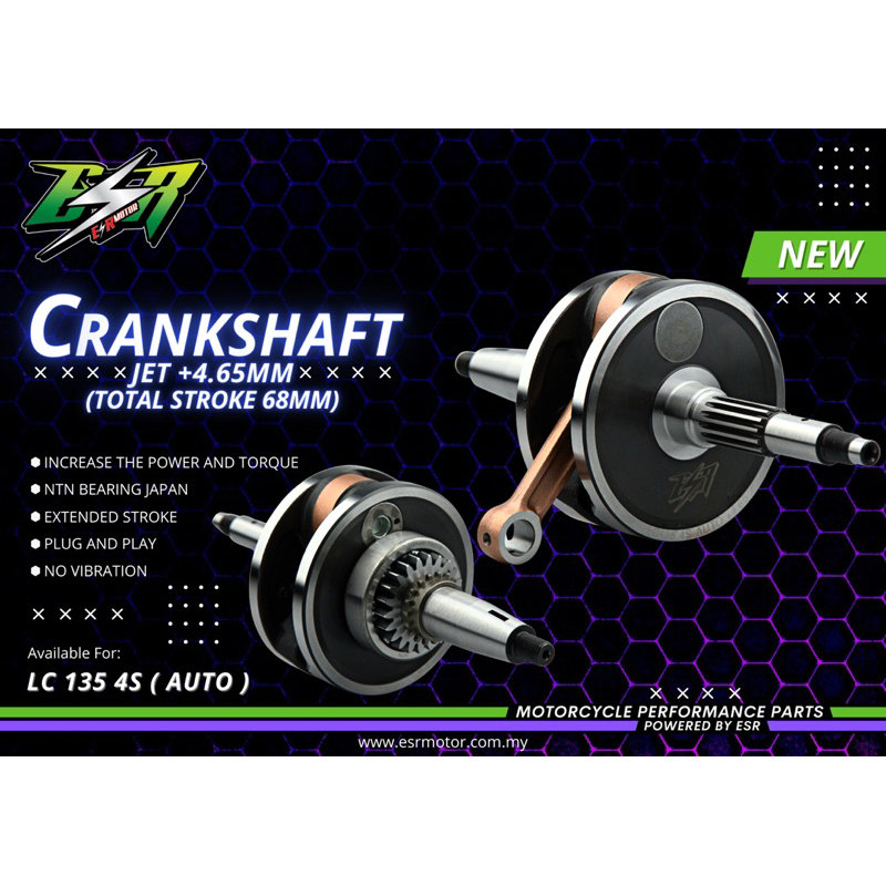 Crankshaft ESR 100% Original Rxz / 125Z / LC135 4S Auto & Clutch ...