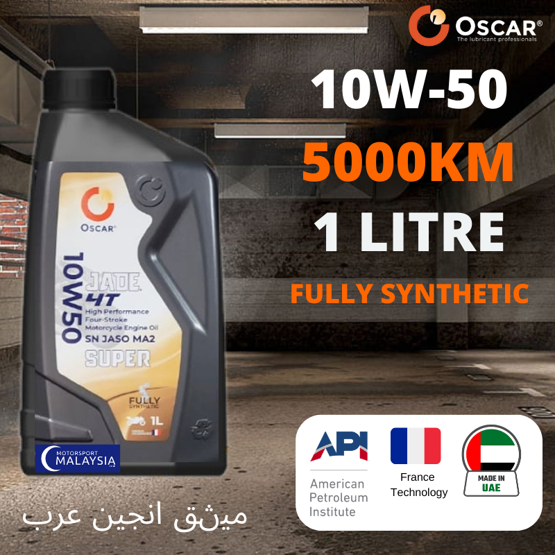 4T 10W50 Fully Synthetic Oscar Jade Minyak Moto 1L - Motorcycle Engine ...