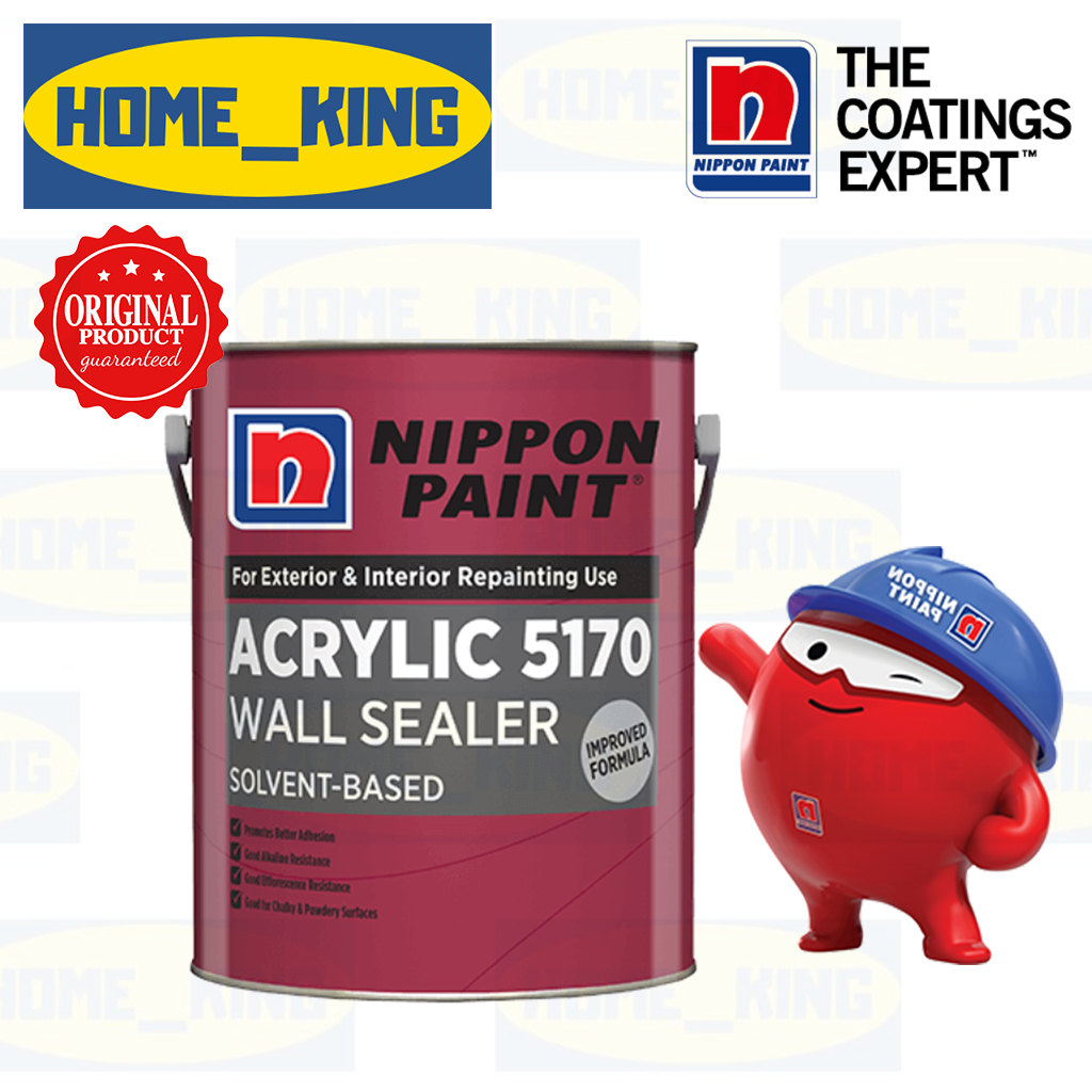 [100% ORIGINAL] 1LT Nippon Paint Acrylic 5170 Wall Sealer (Solvent ...