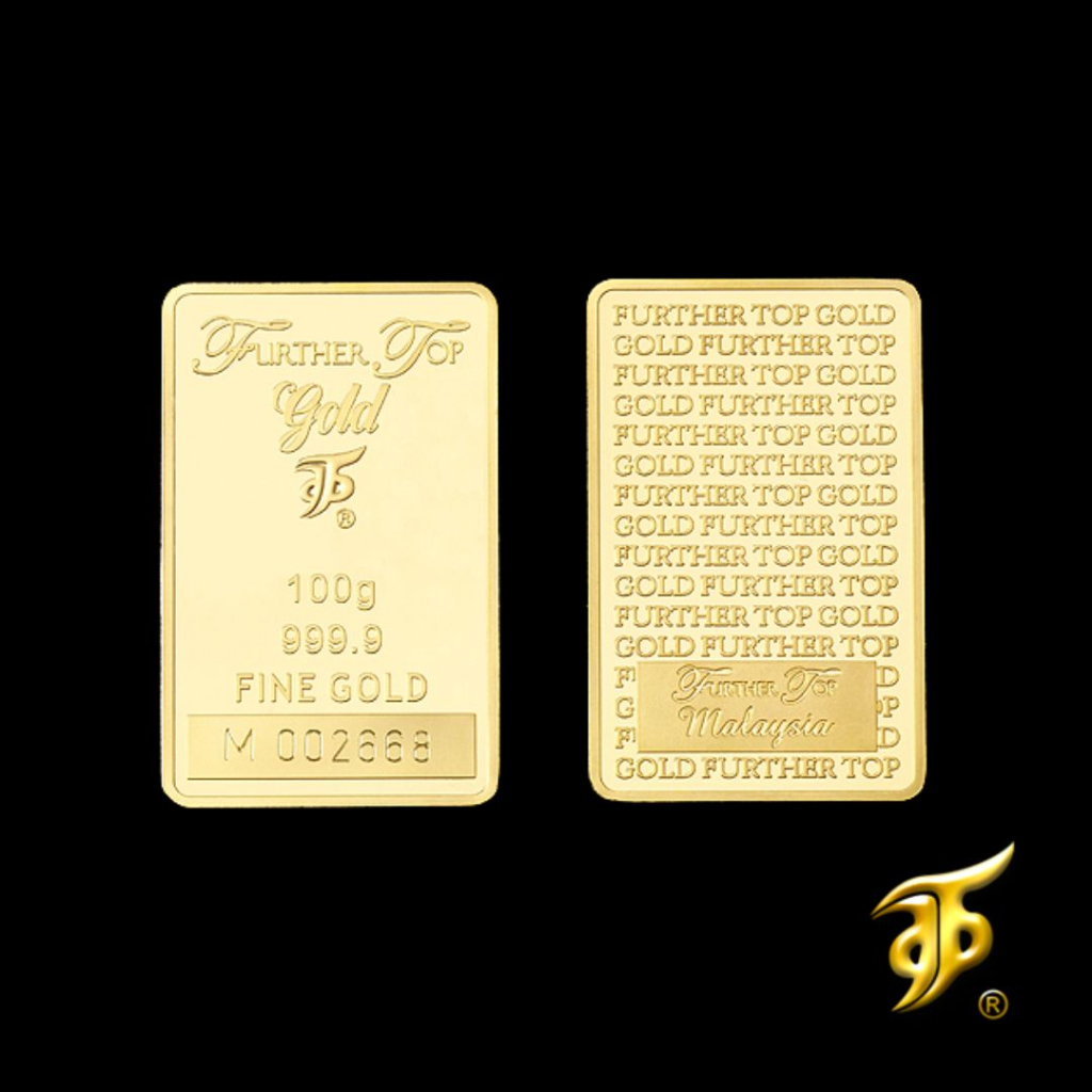 Gold Bar ( 100g ) 999.9 Further Top - Classic【Emas | 足金牌 | 小金条】 | Shopee Malaysia