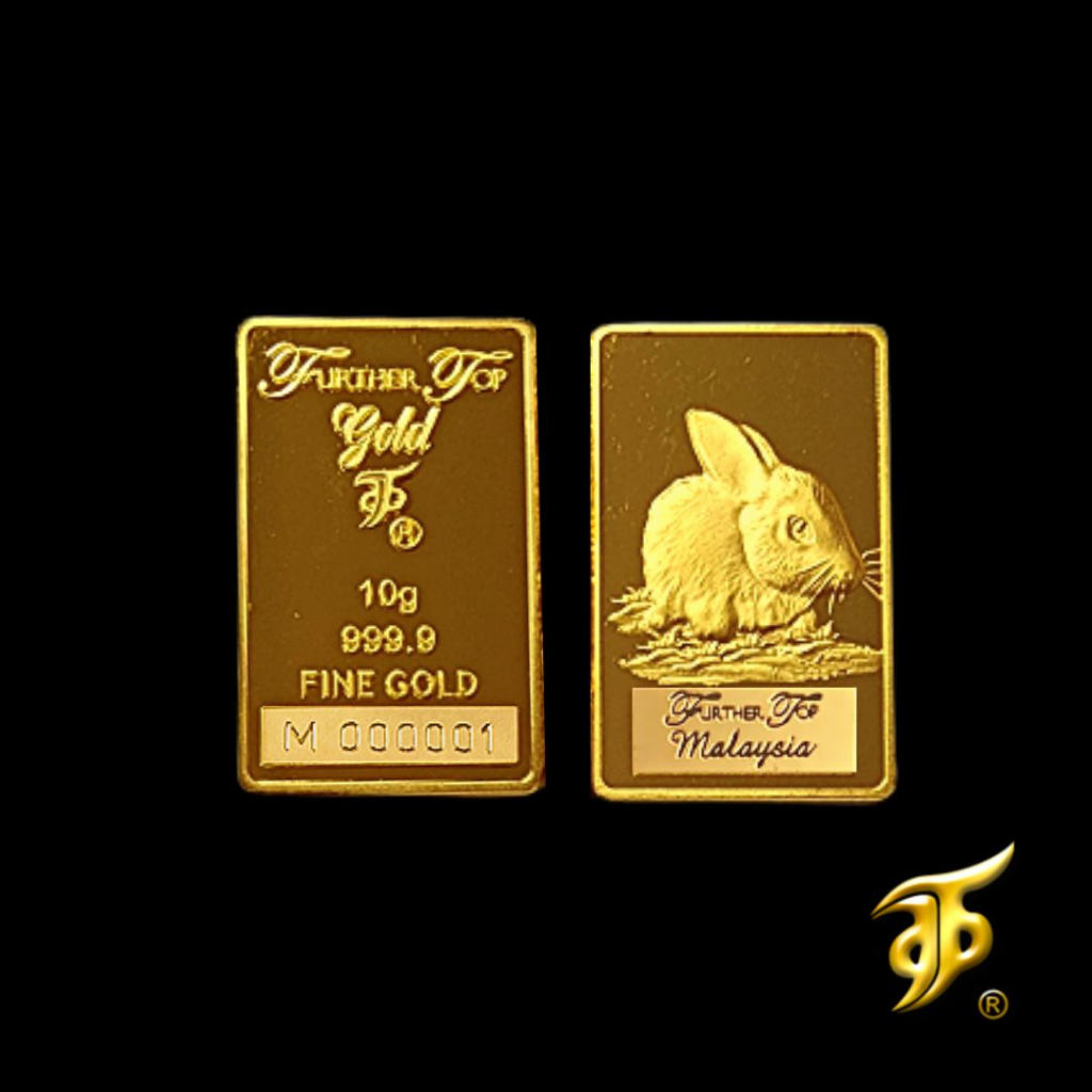 Gold Bar ( 10g ) 999.9 Further Top - ( CHINESE ZODIAC 十二生肖 : RABBIT 兔 ...