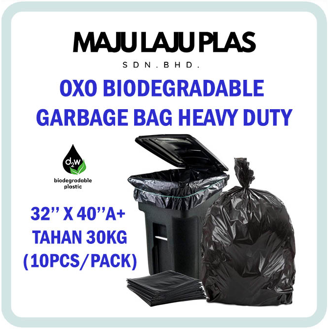 Oxo Biodegradable Garbage Bags/HEAVY DUTY GARBAGE BAG 32'' X 40''-10PCS ...