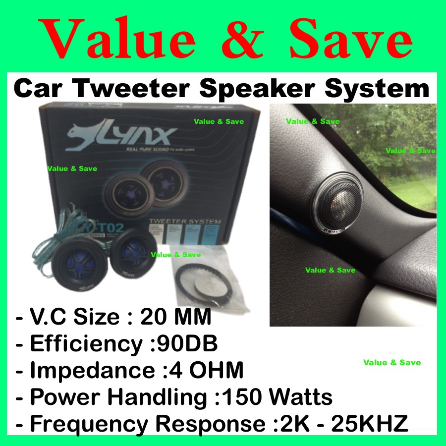 Car Speaker car audio 150Watts Titanium Dome Tweeter LY-T02 1 Pair ...