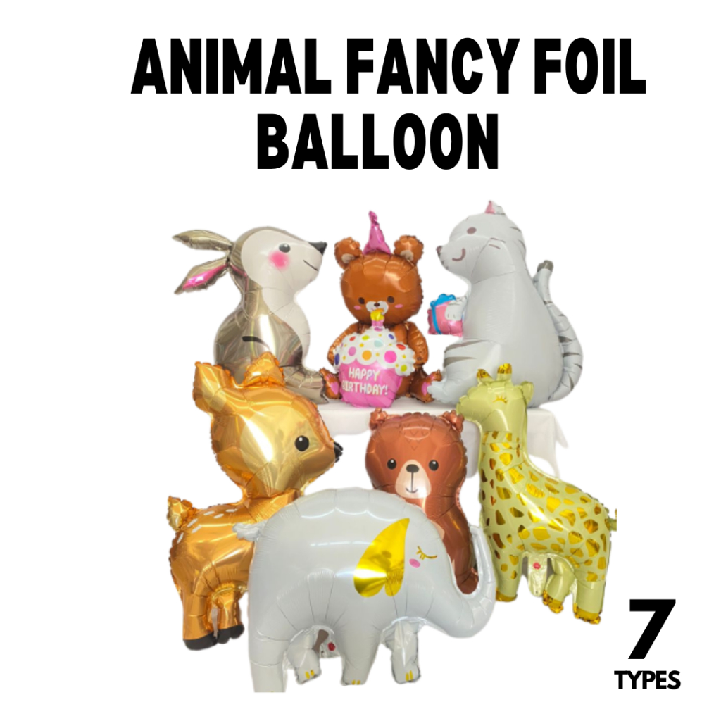 Fancy Foil Balloon Bear Deer Sun Cloud Crown Daisy Flower Moon Star Cat ...