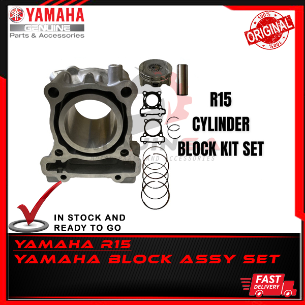 YAMAHA R15 BLOCK ASSY ALUMINIUM CYLINDER BLOCK SET 56MM 100 % ORIGINAL ...