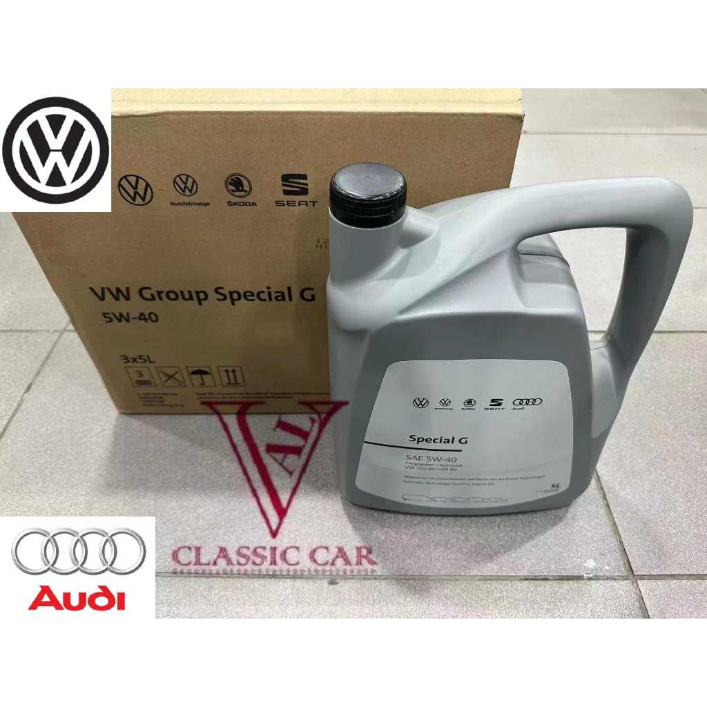 ( 100% ORIGINAL ) VOLKSWAGEN AUDI ENGINE OIL SPECIAL G 5W40 FULLY ...