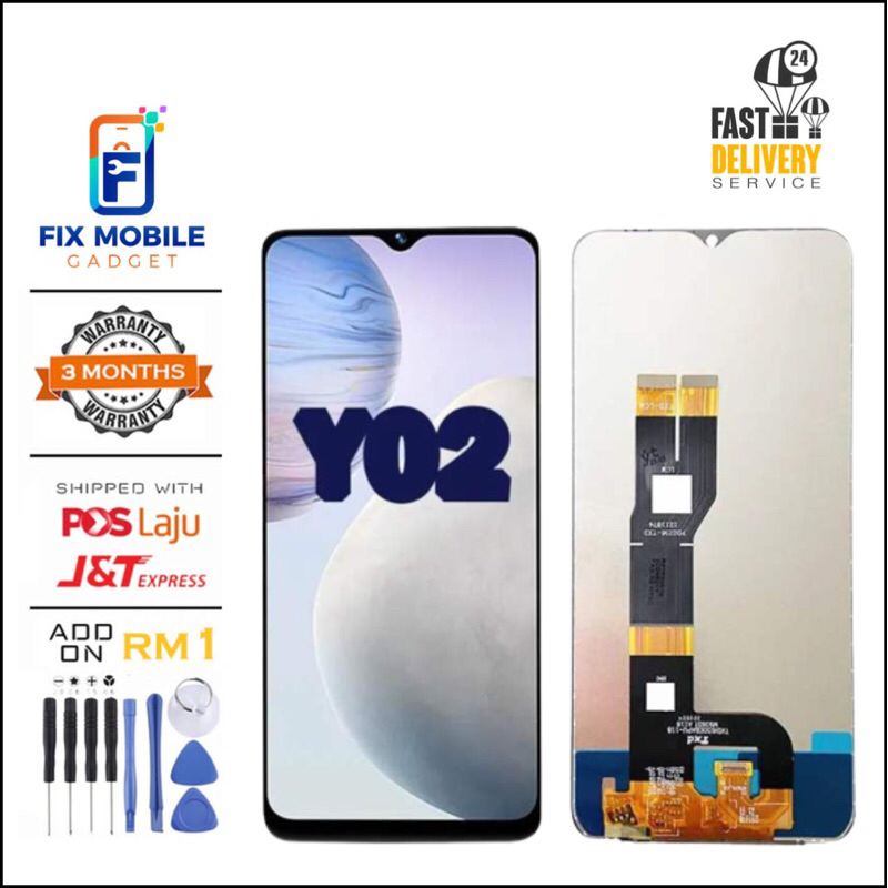Vivo Y02 2022 Y02T GRED O Lcd Touch Screen | Shopee Malaysia