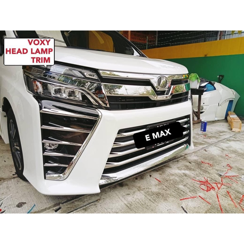 TOYOTA VOXY NOAH BUMPER GRILLE CHROME / FRONT GRILLE GARNISH / HEAD LAMP TRIM | Shopee Malaysia