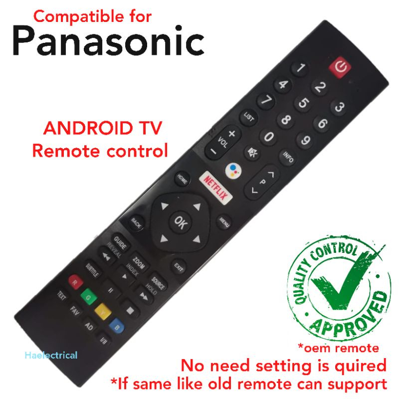 Panasonic Android TV Remote Control TH-32GS550V TX-43GXR600 TH-50HX650K ...