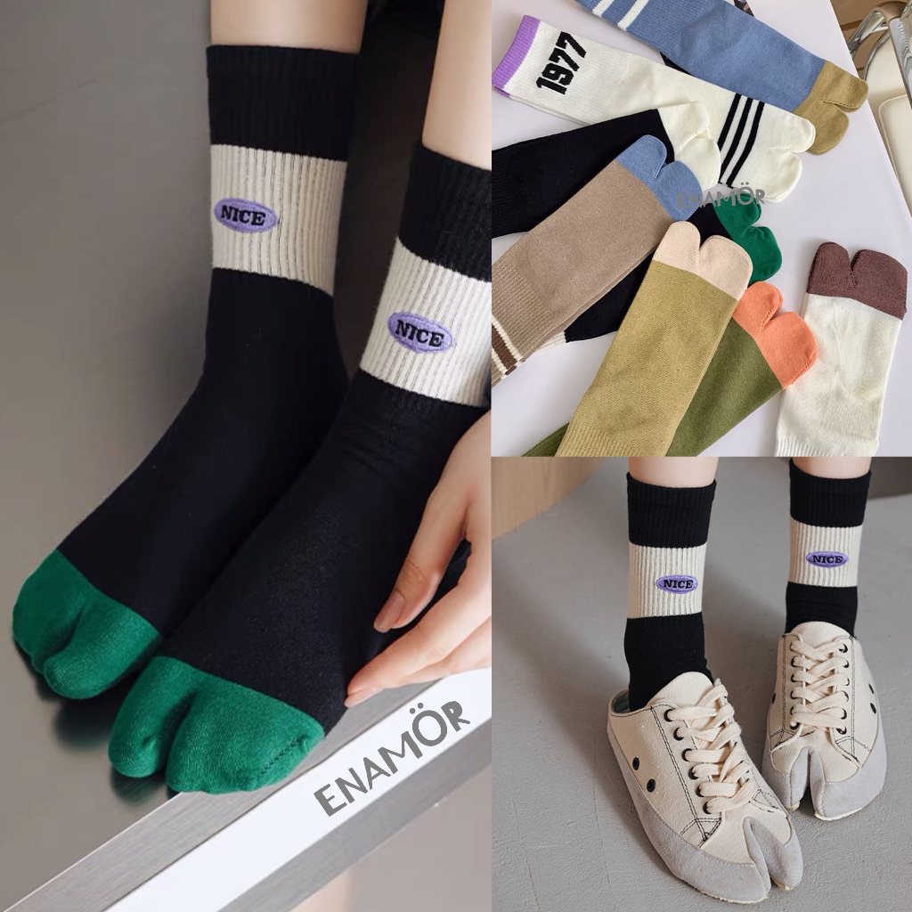 🏉 RETRO TABI SOCKS 🏉 JAPANESE KIMONO SPLIT TOE TABI NINJA 🏉 | Shopee ...