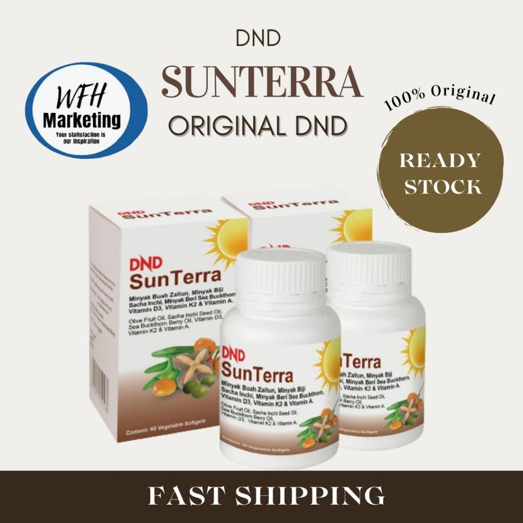 (𝐎𝐑𝐈𝐆𝐈𝐍𝐀𝐋 𝐃𝐍𝐃) DND Sunterra + Sacha Inchi & D3K2 softgel | Shopee Malaysia