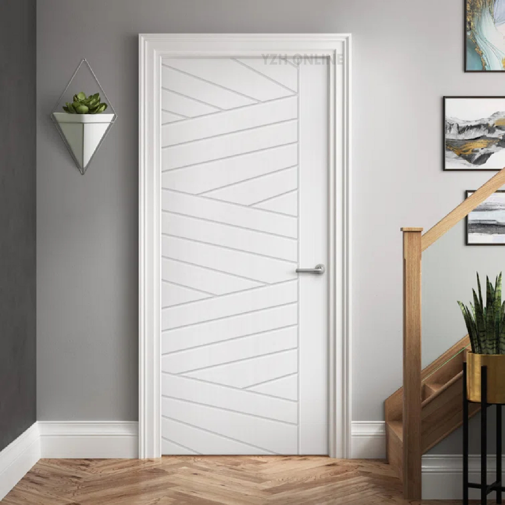 Pintu Kayu Solid Timber Door Tahan Cuaca Hujan Panas White Primer Tahan ...