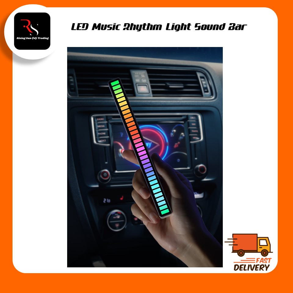 LED Music Rhythm Light Sound Bar RGB Lampu Musik 车载桌面拾音灯 | Shopee Malaysia