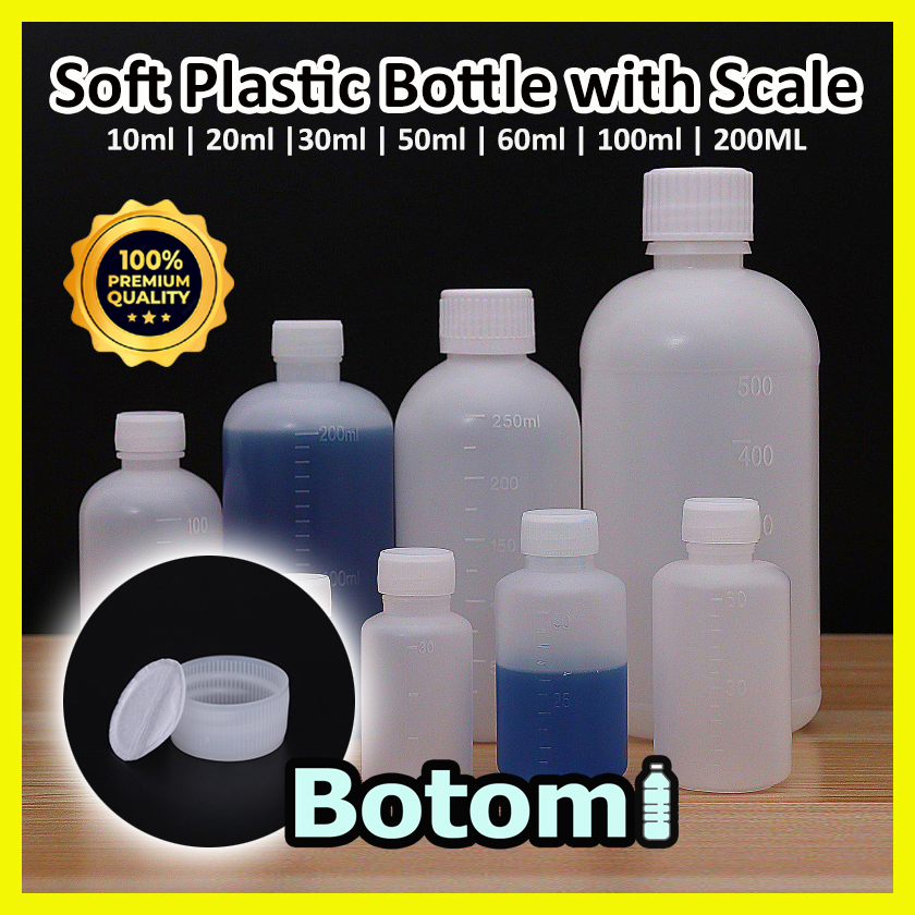 10ml 20ml 30ml 50ml 60ml 100ml 200ml soft plastic medicine bottles with ...