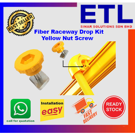 Fiber runner raceway optic duct yellow conduit 55mm Yellow Nut Screw ...