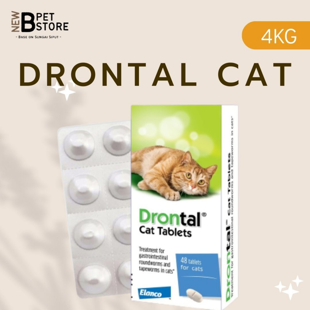 (100% ORIGINAL) 1 pcs Drontal Cat Deworm Tablet | Shopee Malaysia