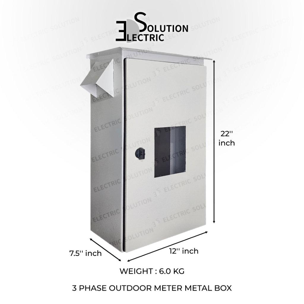 SINGLE PHASE OUTDOOR HOUSING METER METAL BOX FIBER BOARD TNB / 3 PHASE ...