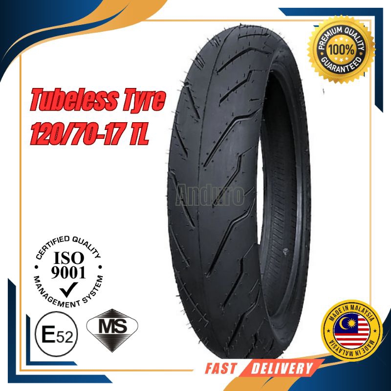 Tayar Kingstone Motosikal (Tubeless) 120/70-17 TL (July 2024) | Shopee ...