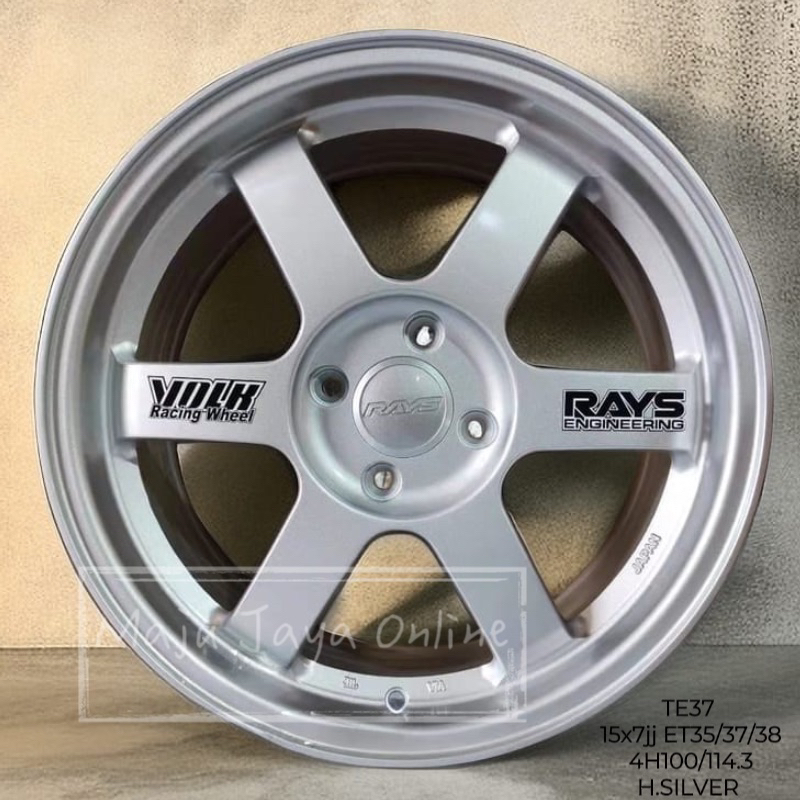 NEW SPORT RIM 15” RAYS TE37 15Inch 4,5H100/114(1set 4pcs)Proton Wira ...