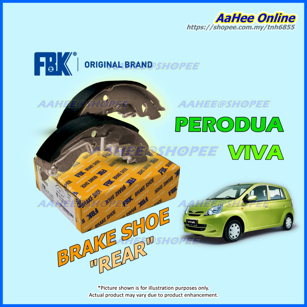 Perodua VIVA Rear Brake Shoe Original FBK Malaysia Brek Belakang FK0804 | Shopee Malaysia