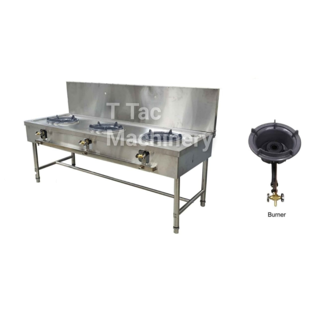 Stainless Steel Kwali Range 3 Burner High Pressure Dapur Gas Masak 3 ...