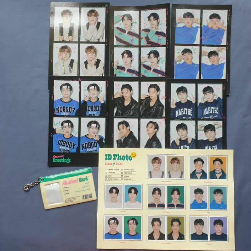 ATEEZ 2023 Season's Greetings (4 cut photo, ID photo, ID photo holder ...