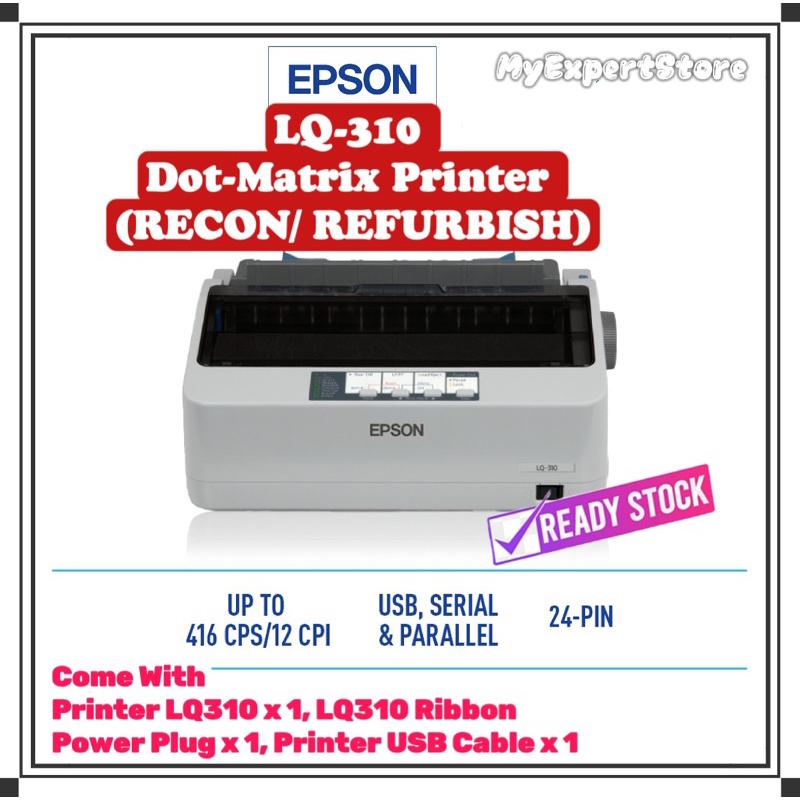 EPSON LQ310 / Panasonic KX 1121 KX 1121 E Dot-Matrix Printer (RECON / REFURBISH / USED) | Shopee ...
