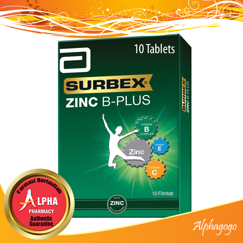 Surbex Zinc B-PLUS (10 Tablets) Exp 09/2025 | Shopee Malaysia