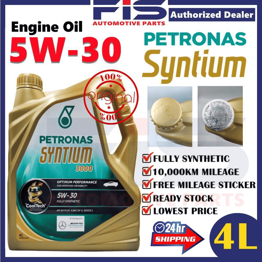 FIS Original Petronas Engine Oil Syntium 3000 5W30 Fully Synthetic ...